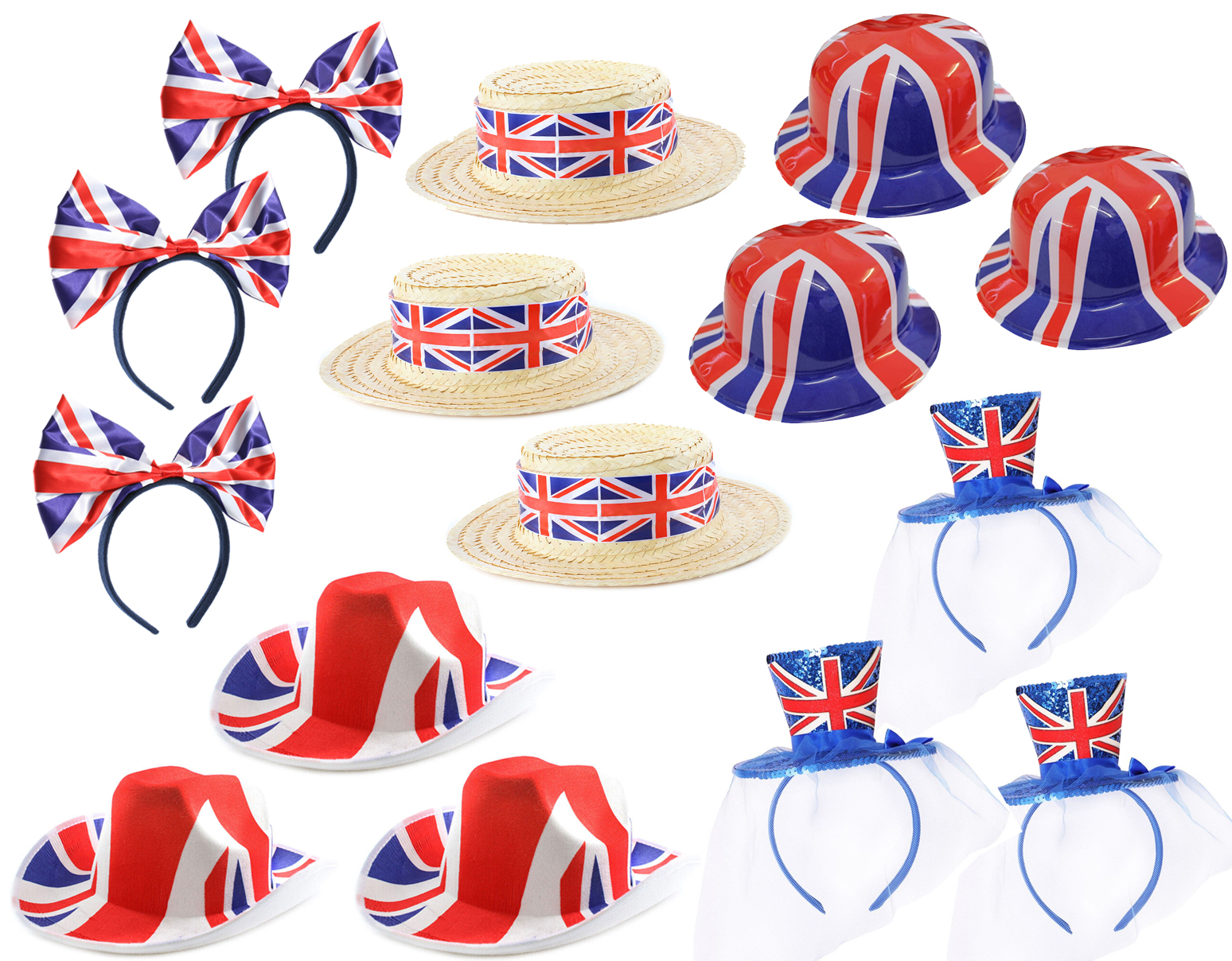 Union Jack Hat 15 Pack Set ! | I Love Fancy Dress