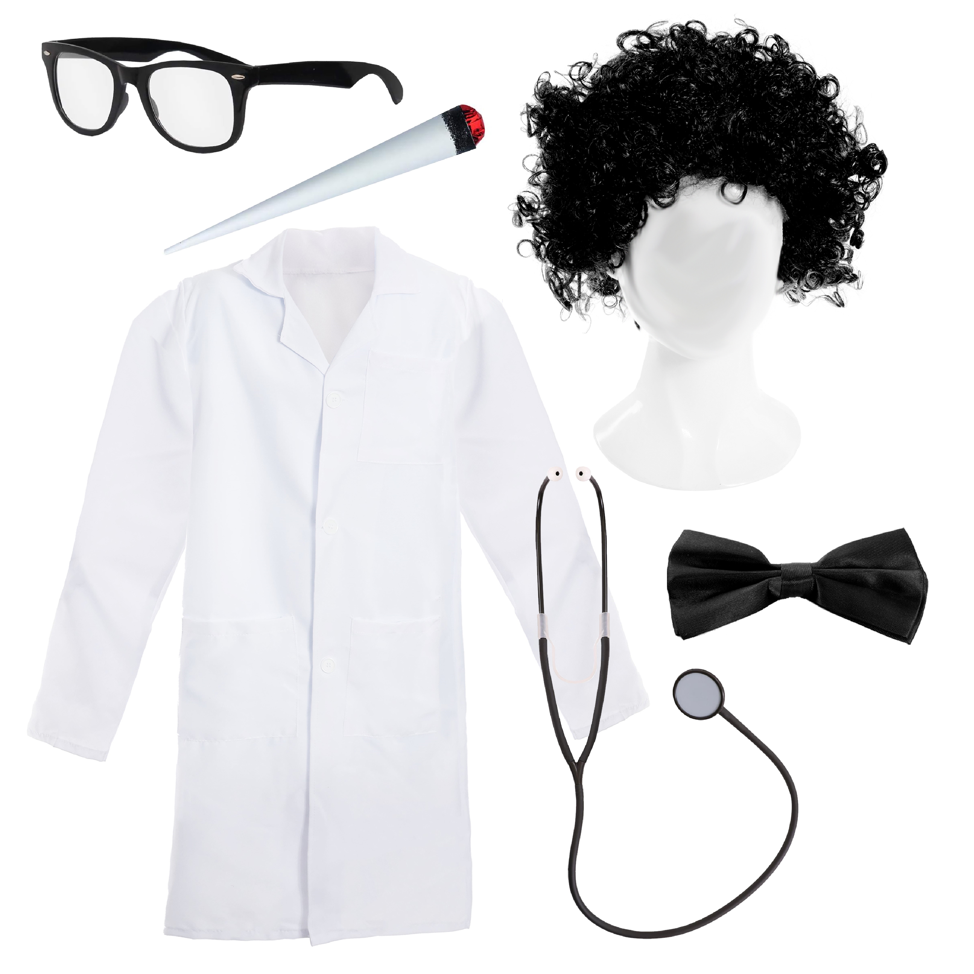 Adults Doctor GreenFinger Costume - with Stethoscope & Spliff Prop | I ...