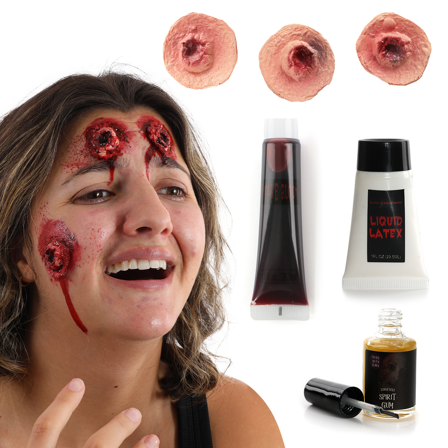 3x Bullet Scar Set | I Love Fancy Dress